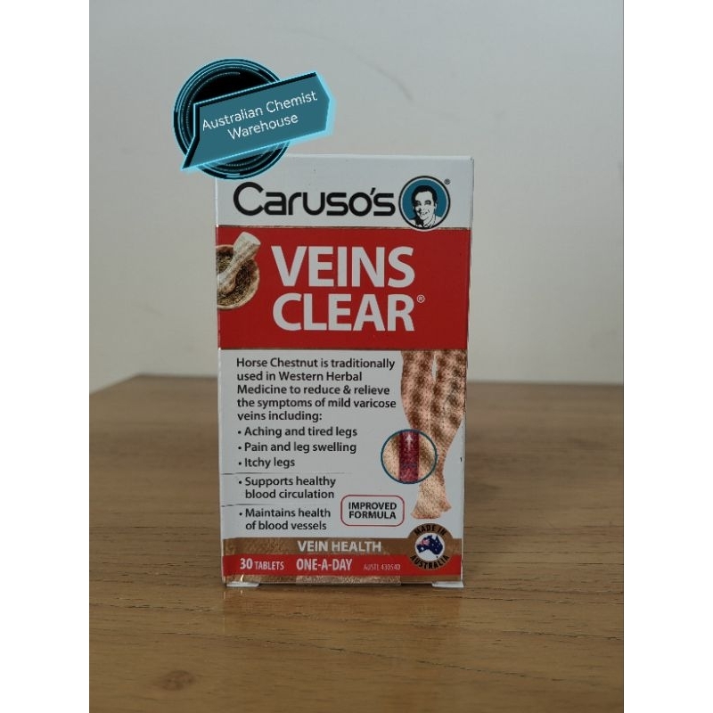 Jual Caruso's VEINS CLEAR (VEIN HEALTH) - 30 Tablets ONE-A-DAY | Shopee ...
