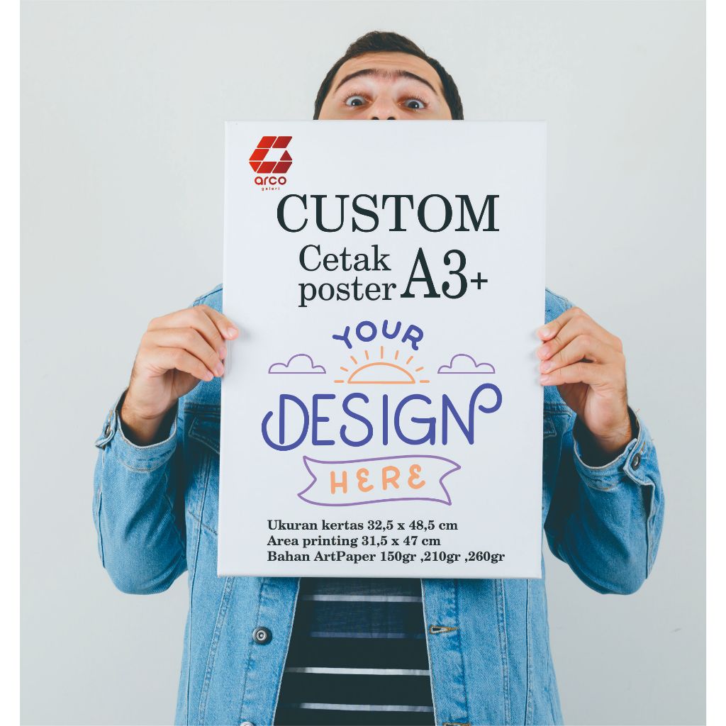 Jual Cetak poster custom design bebas bahan artpaper kertas premium ...