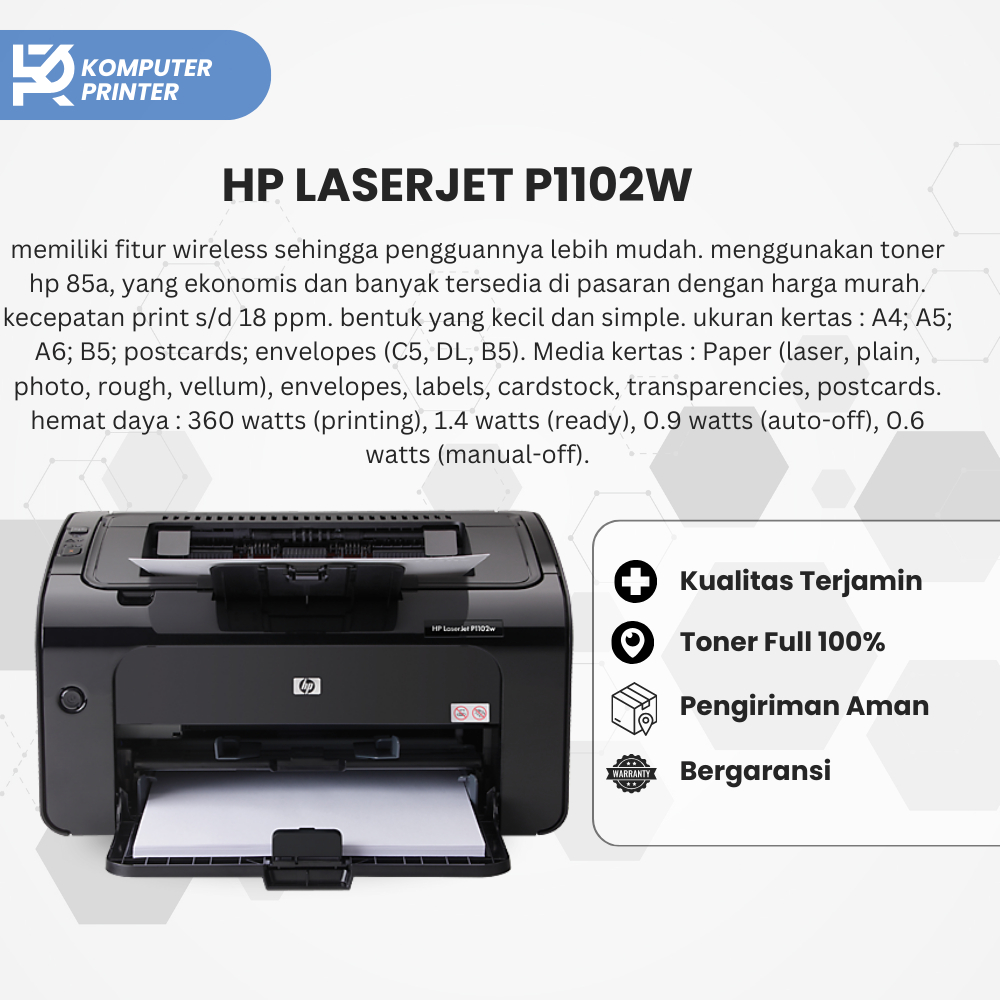 Jual Printer HP laserjet P1102w wireless | Shopee Indonesia