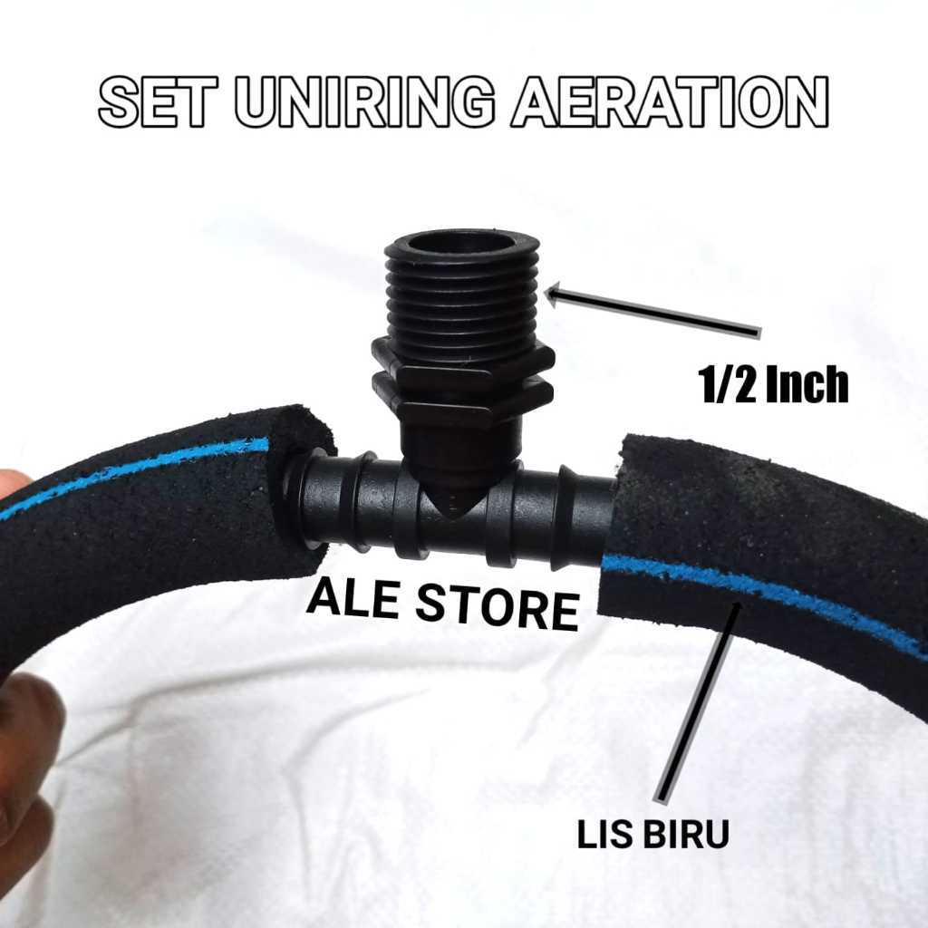 Jual SELANG UNIRING AERATION TUBE NANO SIA PAKAI TEE DRAT 1/2INCH KOLAM ...