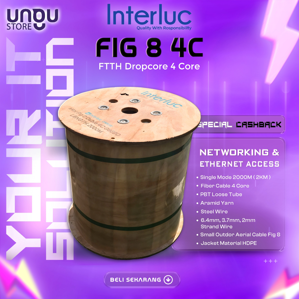 Jual Kabel FIG8 Interluc 4Core 2Km Kabel Udara Micro Bulat Dropcore FIG ... Jual Kabel FIG8 Interluc 4Core 2Km Kabel Udara Micro Bulat Dropcore FIG ...