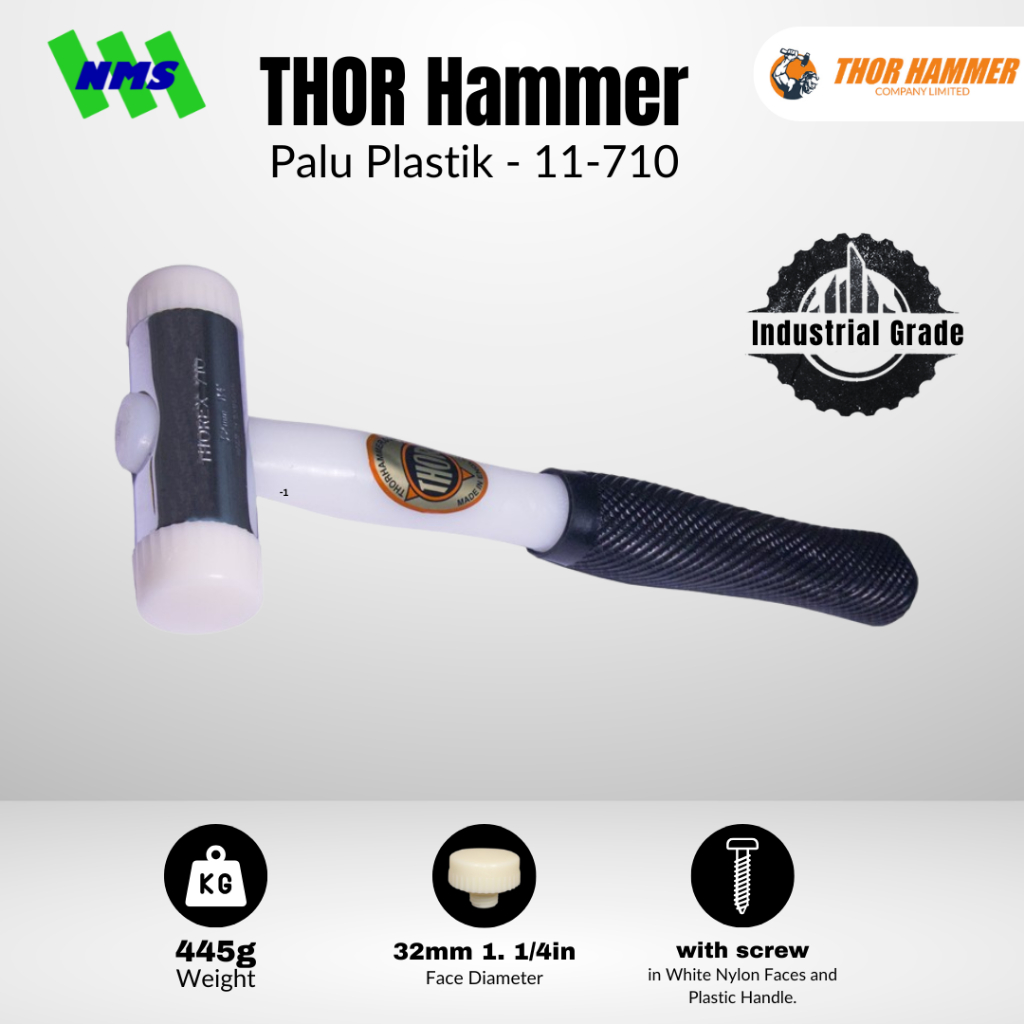 Jual Palu Plastik THOR Hammer 11-710 Thorex Nylon 32mm 1-1/4'' inci Non ...