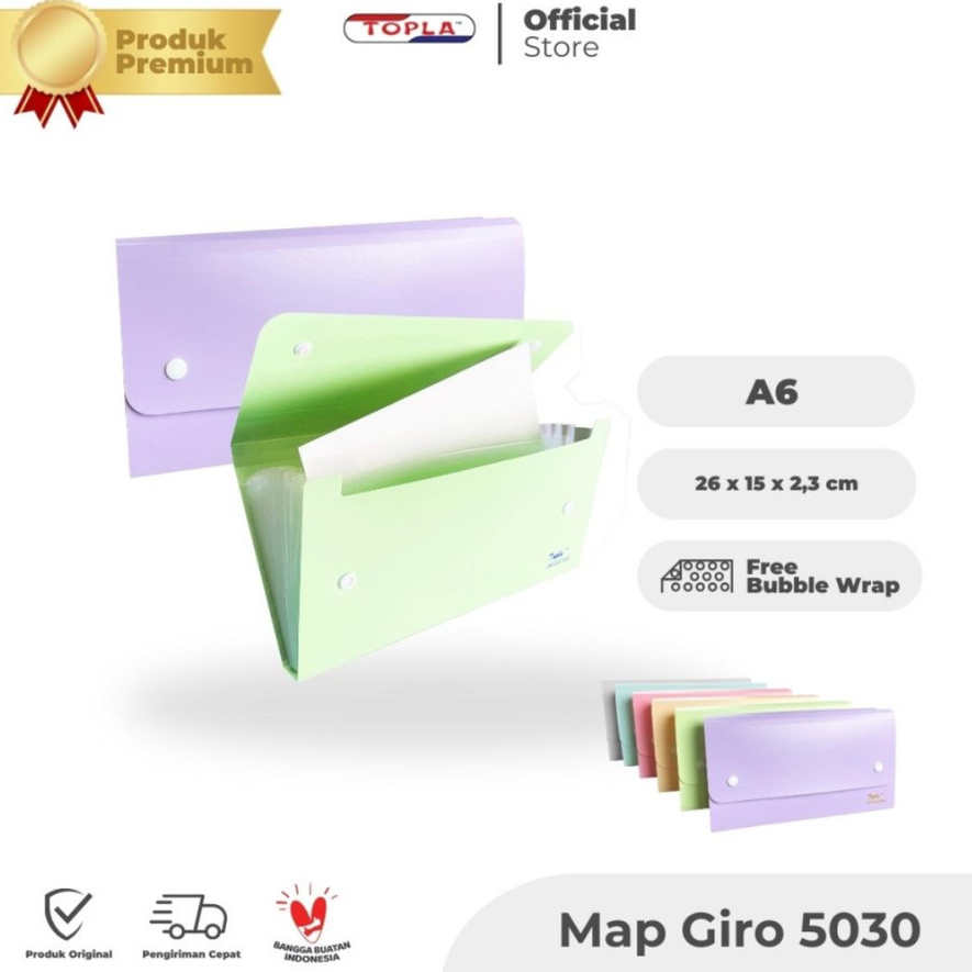 Jual MAP GIRO TOPLA PASTEL 5030 / Expanding Giro Map Kancing Dompet ...