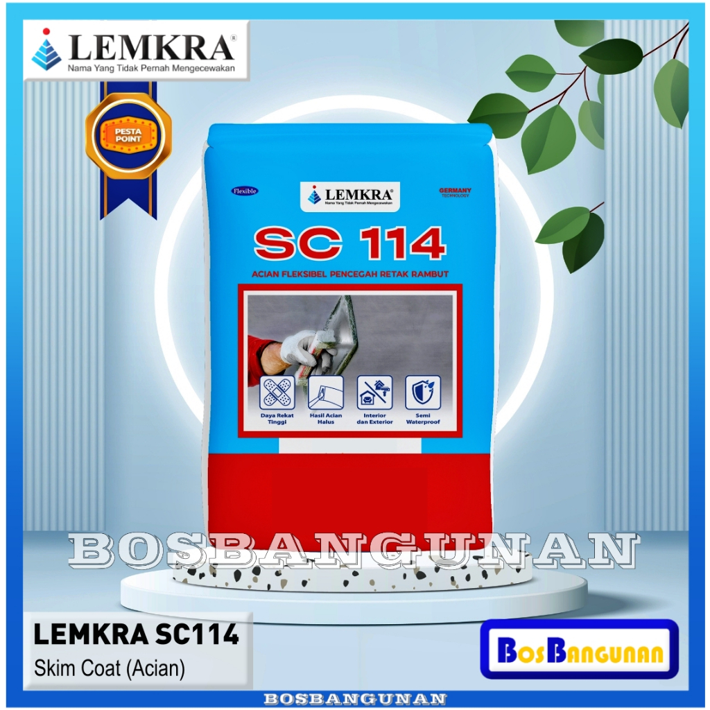 Jual LEMKRA SC114 5KG Skim Coat (Acian) / Semen Acian / LEMKRA SC 114 ...