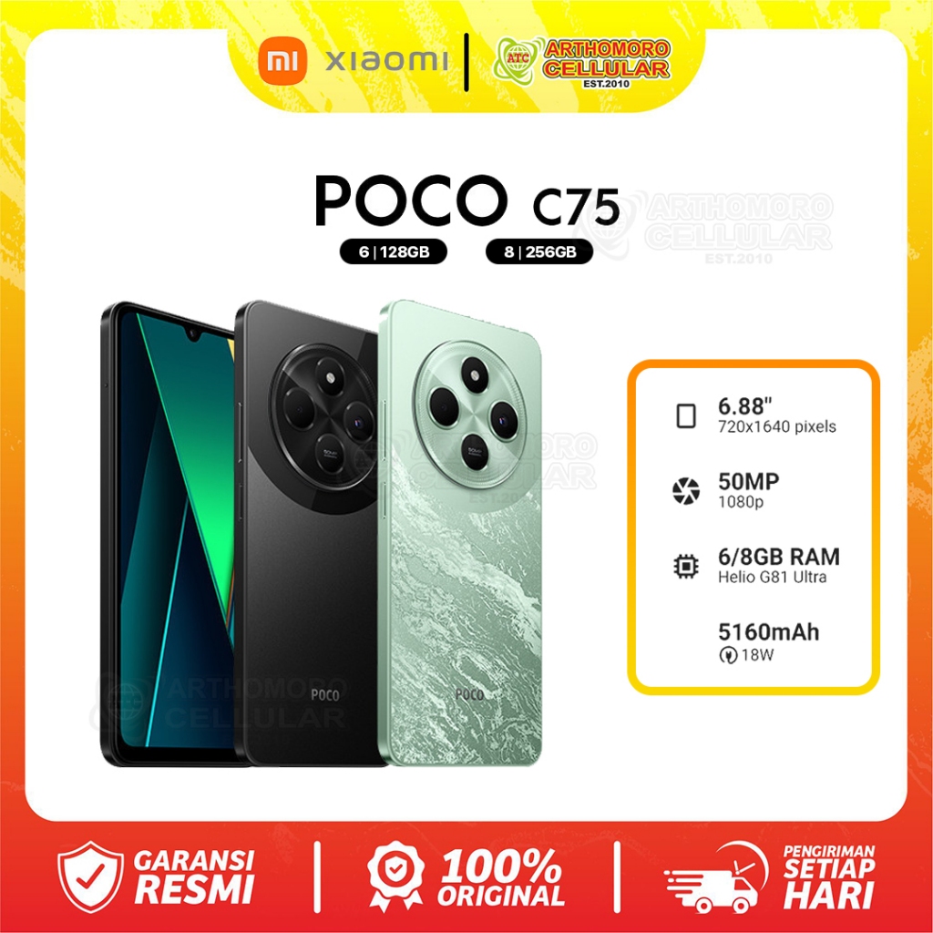 Jual POCO C75 (6/128) & (8/256) - GARANSI RESMI | Shopee Indonesia