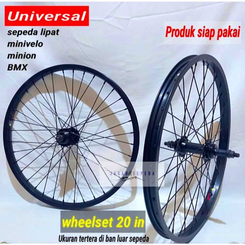 Jual Velg sepeda BMX Jari jari hitam 20 in sepeda 20 BMX double drat ...