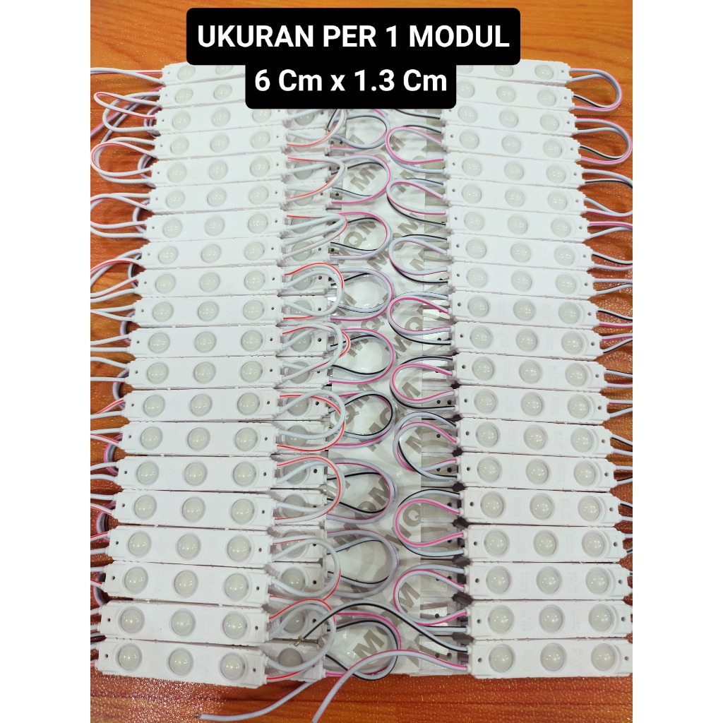 Jual Led module 3 mata super bright 1,5 w smd 2835 ip 65 Putih | Shopee ...