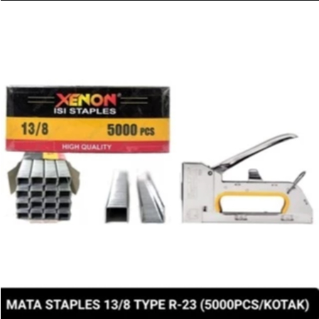 Jual XENON REFILL / ISI MATA STAPLES / GUN TACKER 13/8 TYPE R-23 | Shopee Indonesia
