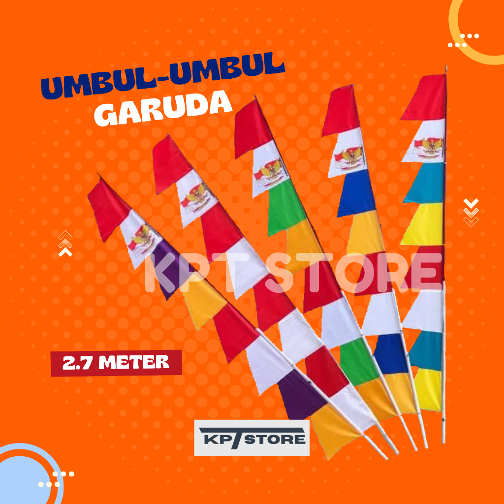 Jual (20 PCS) BENDERA UMBUL UMBUL WARNA WARNI/BENDERA 17 AGUSTUSAN/MOTIF 8 DAUN TERMURAH ...