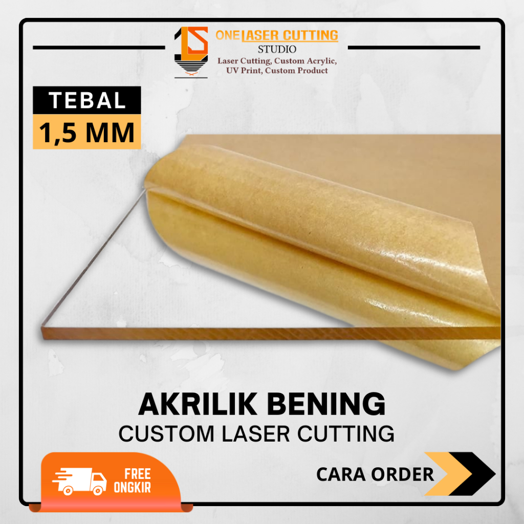 Jual Akrilik / Acrylic Lembaran Bening 1,5 mm | Akrilik Custom Laser Cutting | Shopee Indonesia