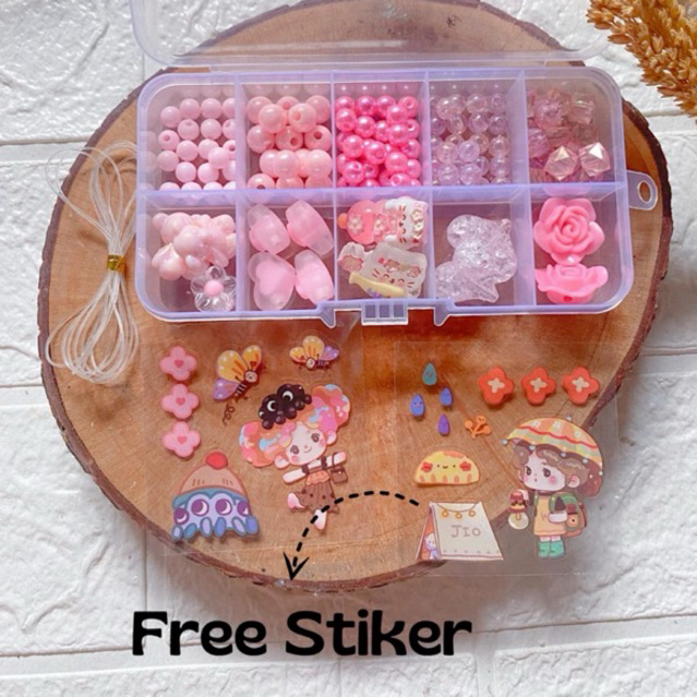 Jual Paket gelang manik karakter DIY meronce mainan anak kerajinan ...