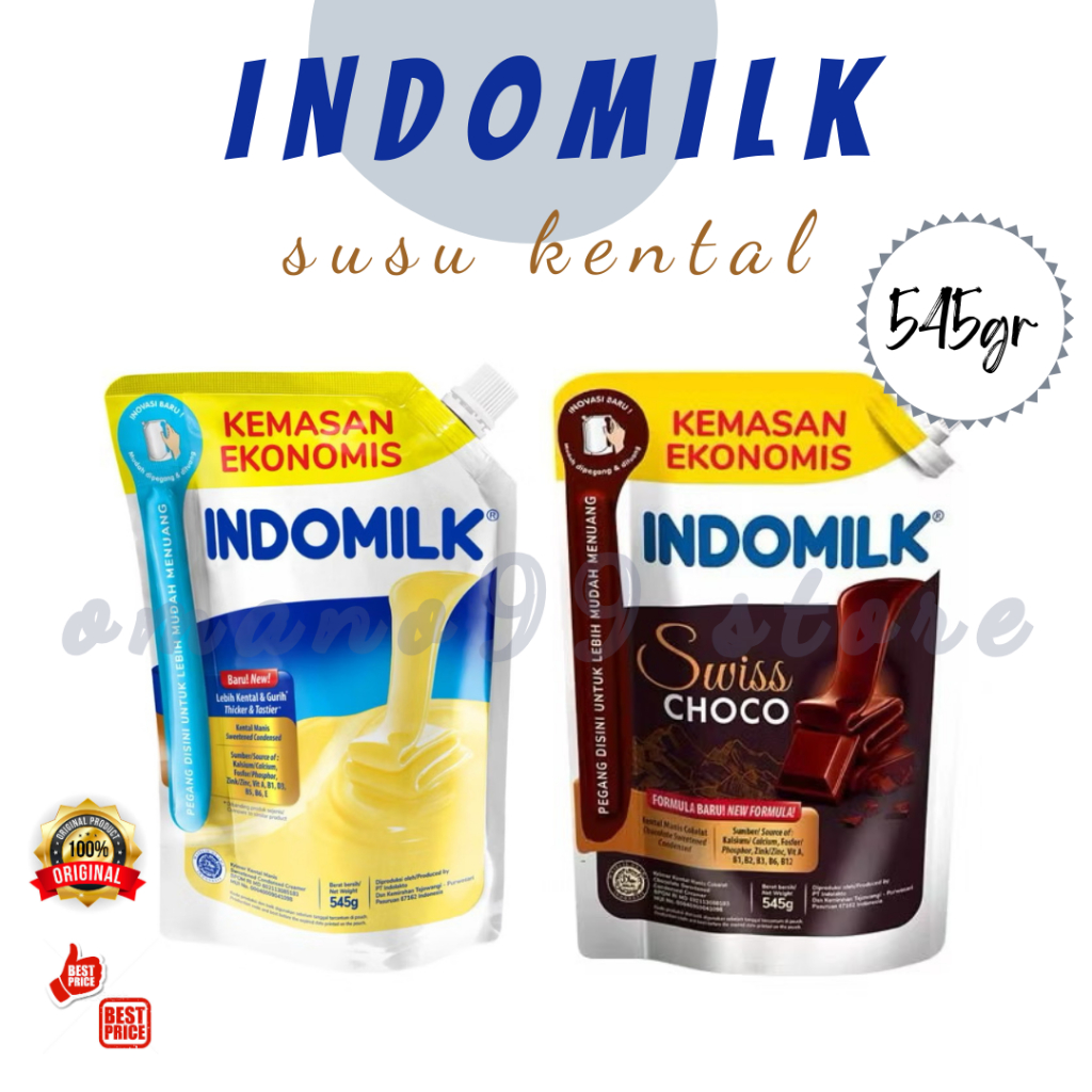 Jual Indomilk Susu Kental Manis Coklat / Original Pouch 545gr | Shopee ...