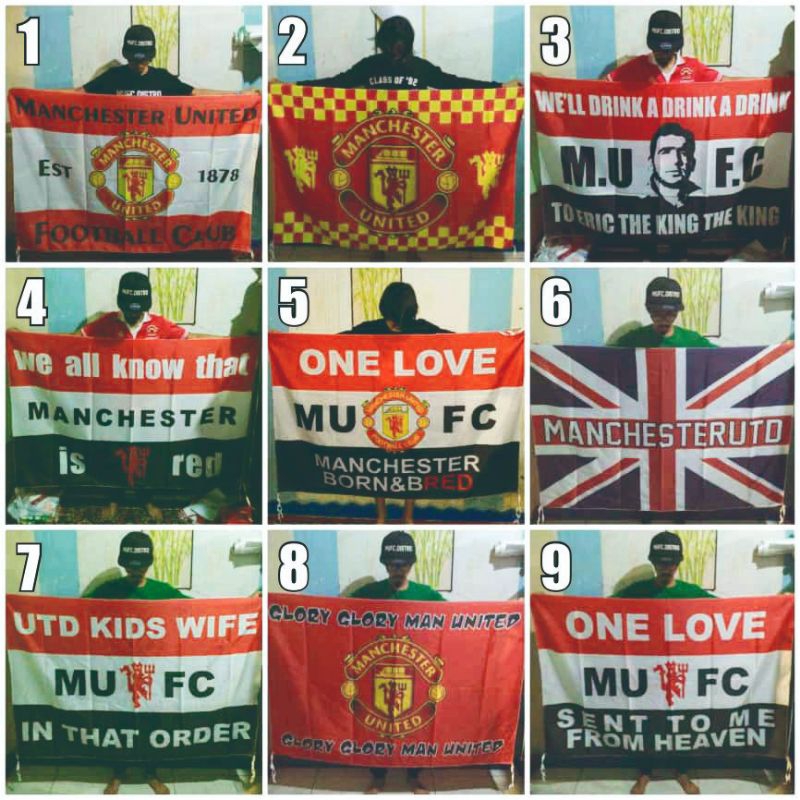 Jual Flag Bendera MU Manchester United | Shopee Indonesia
