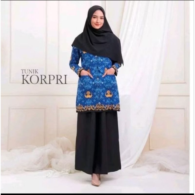Jual TUNIK KORPRI TERBARU/SERAGAM ASN KORPRI TERBARU LAPIS FURING | Shopee Indonesia