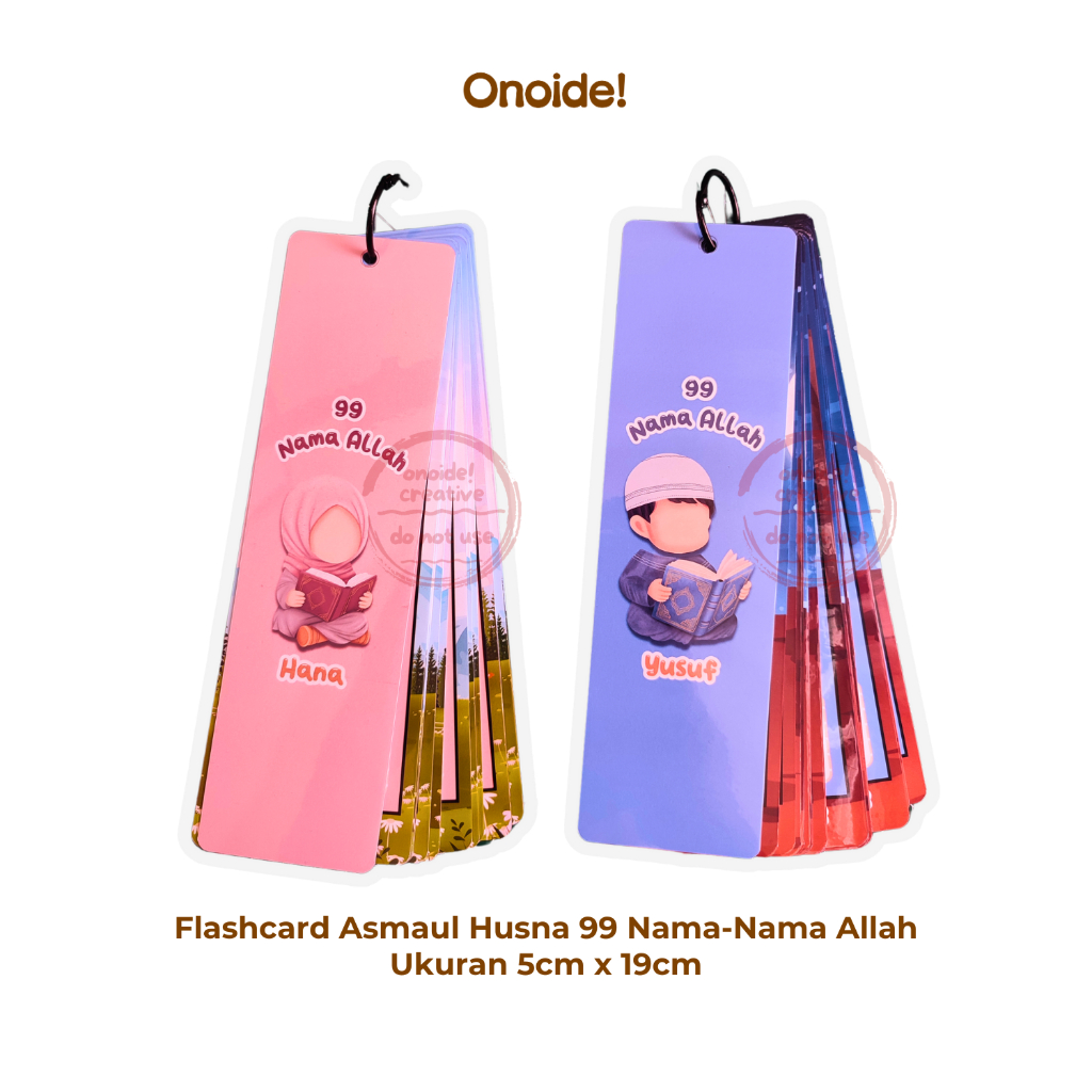Jual Onoide! - Flashcard Asmaul Husna 99 Nama-Nama Allah Souvenir ...