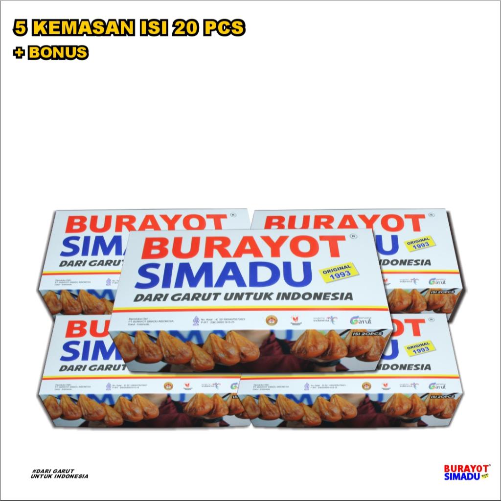 Jual Burayot Garut 5 BOX isi 20 Premium 500gr Mix Rasa Enak Pasti Lumer ...