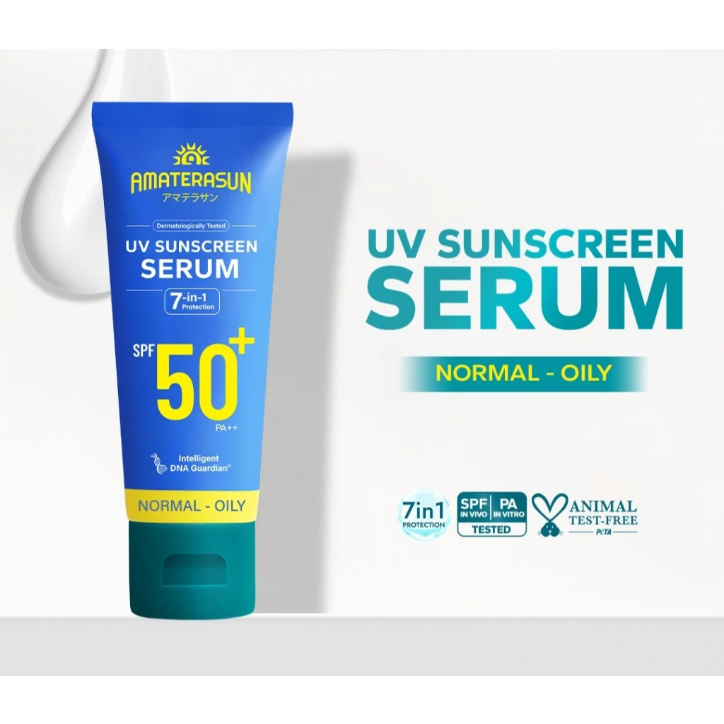 Jual AMATERASUN UV Sunscreen Serum SPF 50+ PA++ | Shopee Indonesia