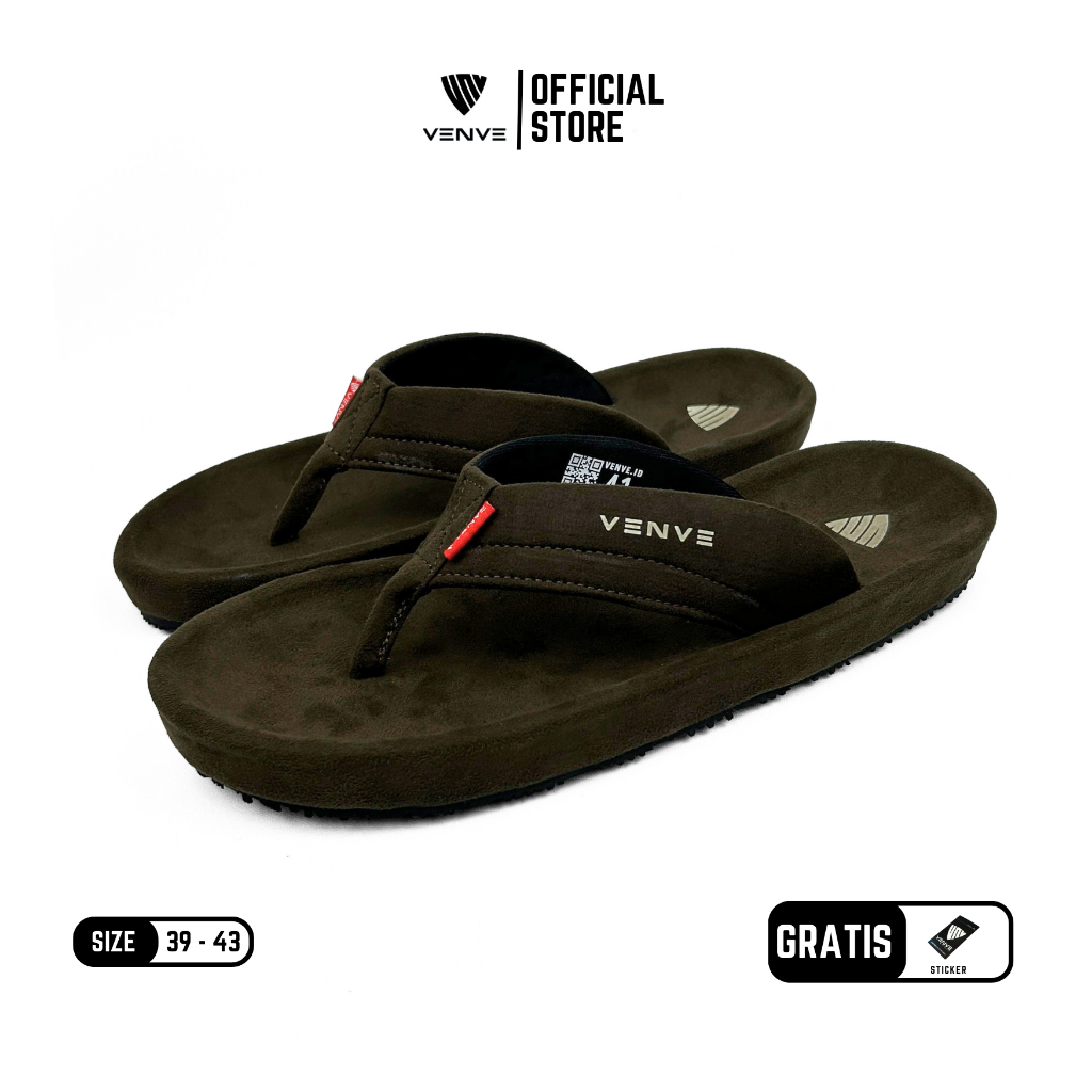Jual VENVE - Sieraa Sandal Jepit Premium Distro Brown | Sandal Pria ...