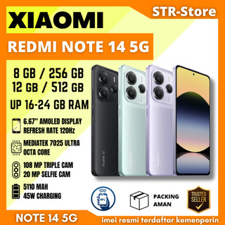 Jual XIAOMI REDMI NOTE 14 5G 12/512 GB GARANSI RESMI XIAOMI ANDROID ...
