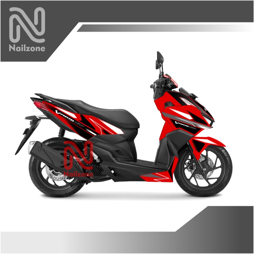 Jual Custom sticker Decal full body HONDA VARIO 160 STRIPE MERAH | Shopee Indonesia