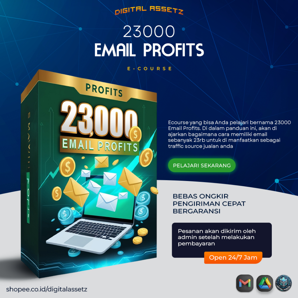 Jual [JL20] E-Course 23000 Email Profits - Cara Memiliki 23k Email ...