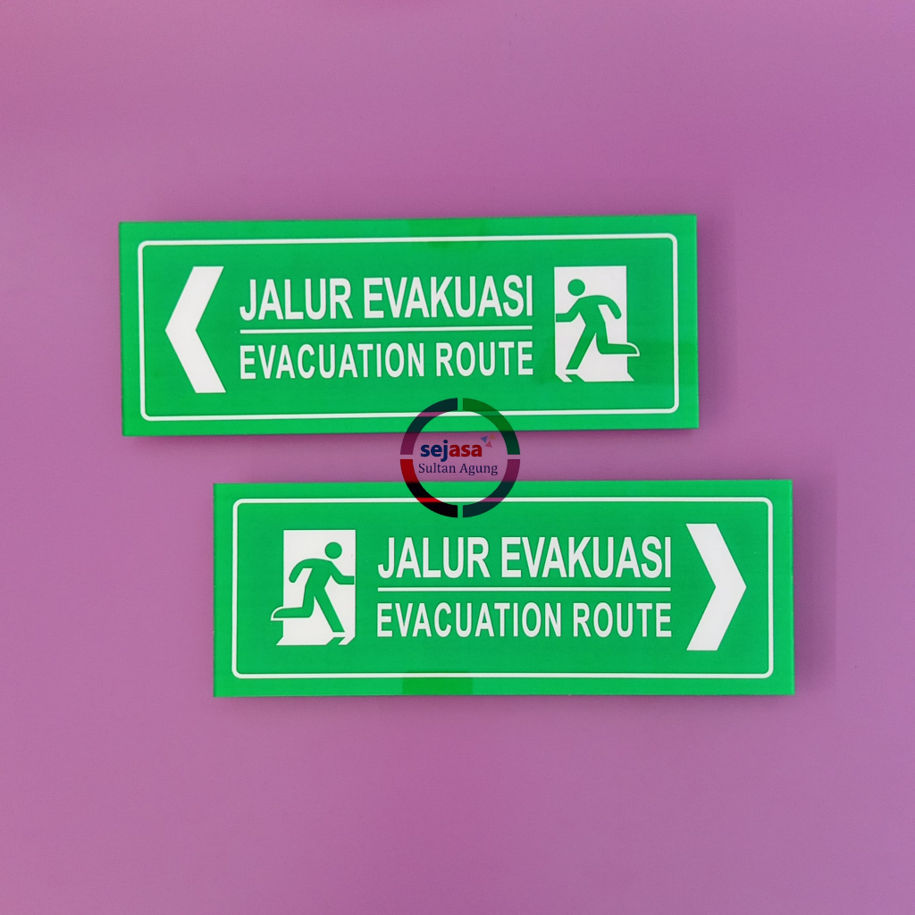 Jual Rambu Akrilik Evakuasi | Akrilik Jalur Evakuasi | Akrilik K3 ...