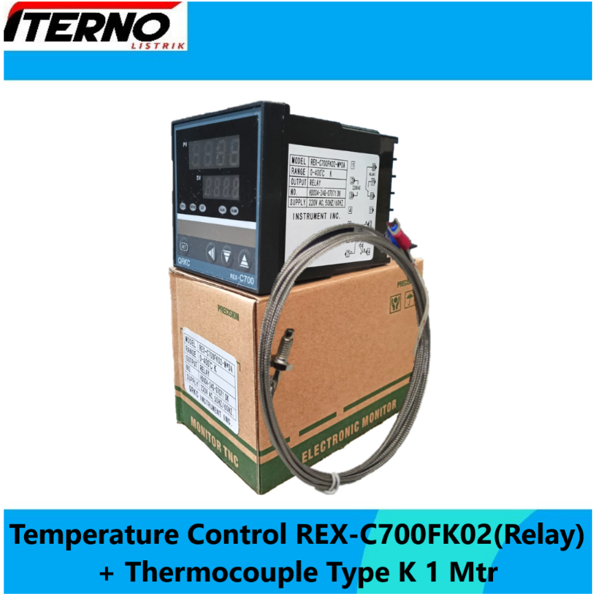 Jual REX-C700 Temperature Controller Output Relay + Thermocouple | Shopee Indonesia