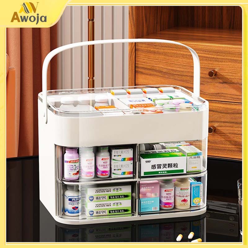 Jual Storage Box Obat Tingkat Wadah Simpan Obat Multifungsi Obatan ...