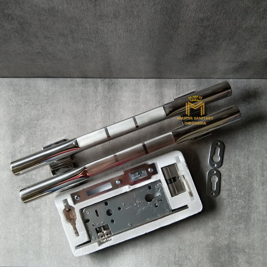 Jual Gagang Pintu / Handle Pintu - 1psg + Body Kunci - Suling Kubus SS ...