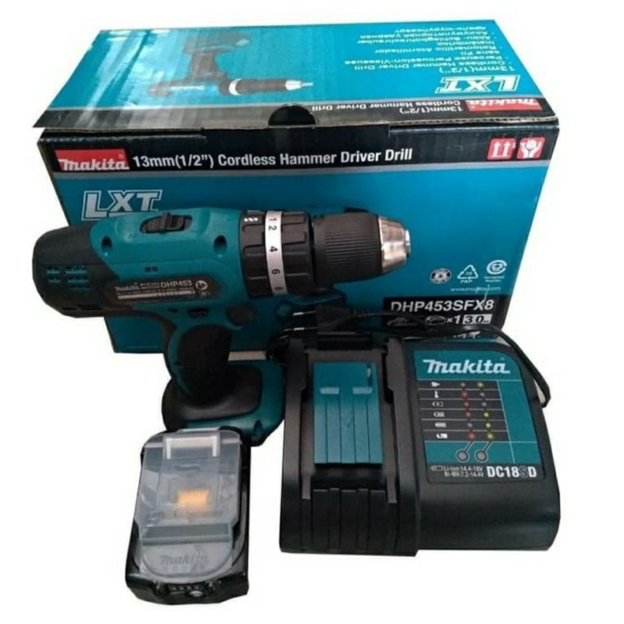 Jual Mesin Bor Cash Baterai Makita DHP 453 SFX8 DHP453 SFX8 DHP453SFX8 ...