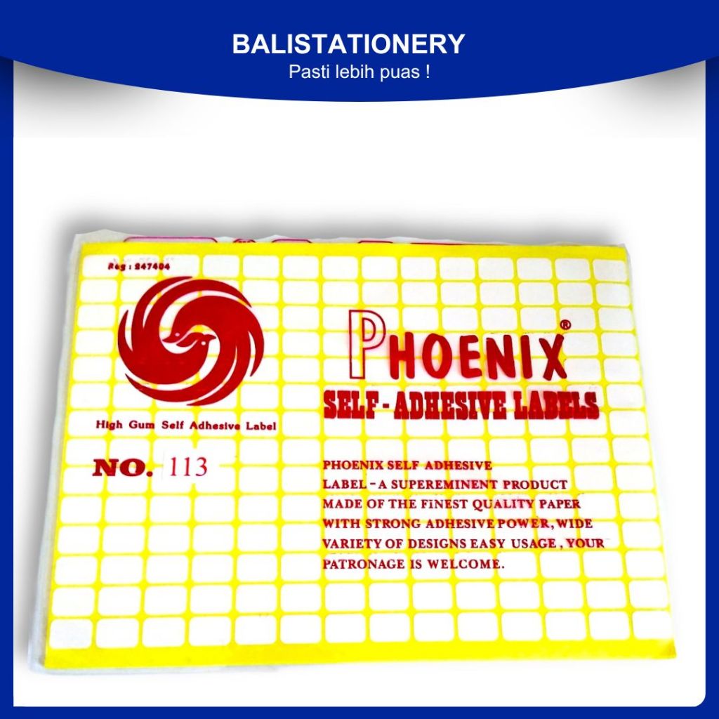 Jual Label Harga / Label Sticker Stiker Phoenix Bulat QQ No.113 ...