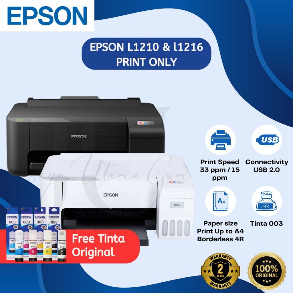 Jual Printer Epson L1210 / L1216 Pengganti L1110 (Print Only) | Shopee ...