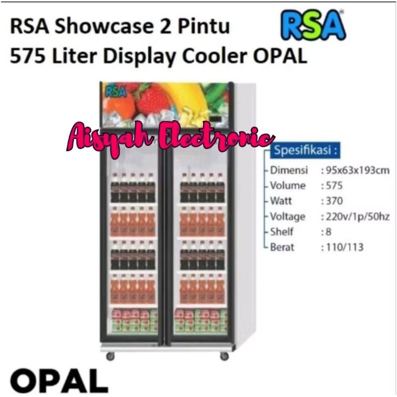 Jual SHOWCASE 2 PINTU RSA OPAL GARANSI RESMI | Shopee Indonesia