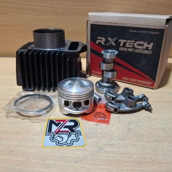 Jual PAKET BORE UP 130 CC//BLOK SEHER GRAND 53 MM//BORING SET PISTON+NOKEN AS+PLATUK KLEP RRA ...