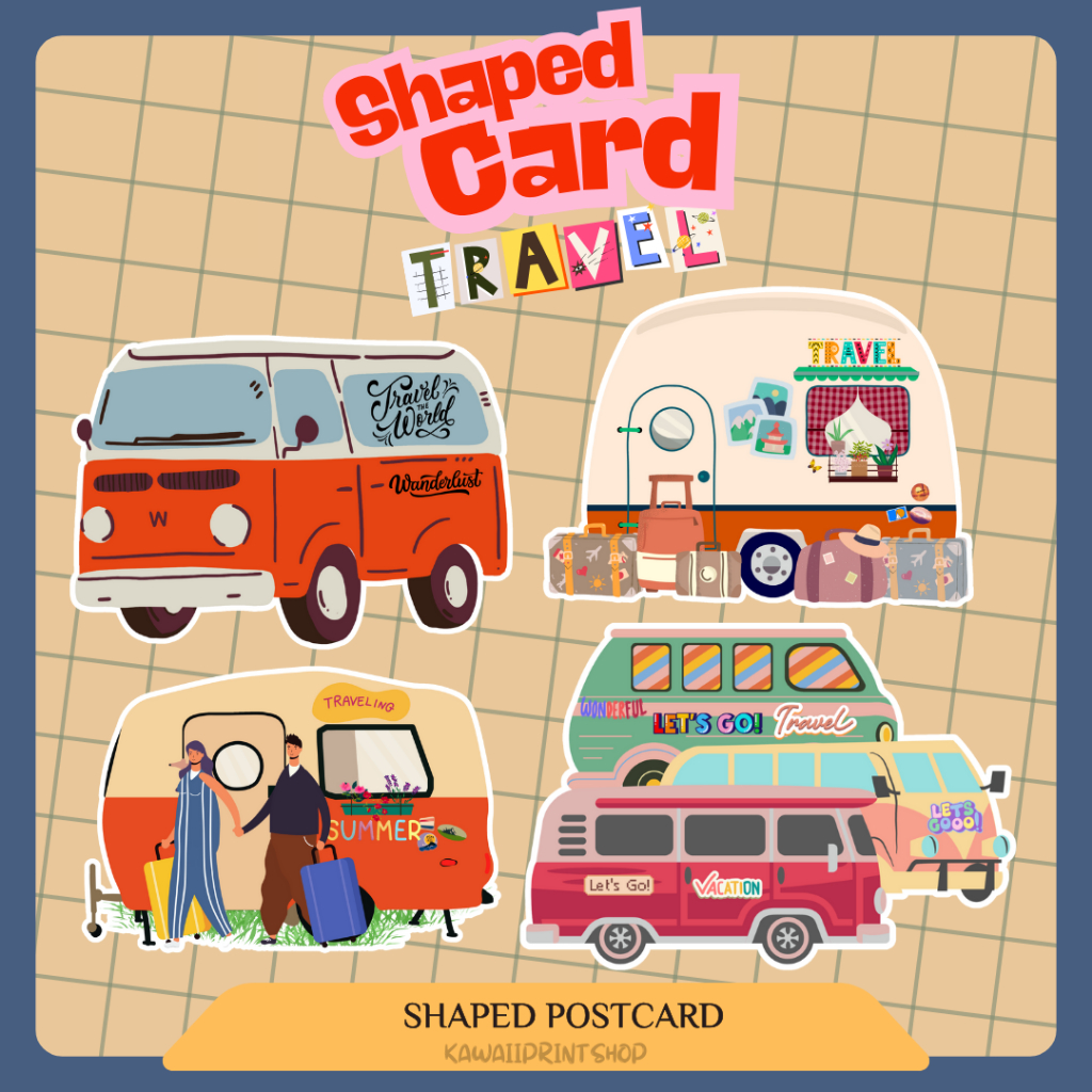 Jual Car Shaped Card Postcard Travel Mobile | Kartu Pos Mobil Tema ...