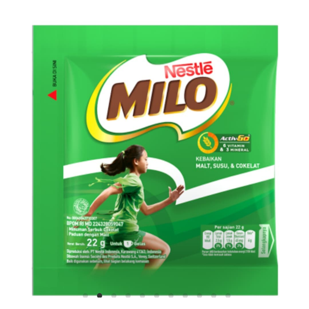 Jual NESTLE MILO SACHET TERMURAH 22 gr x 10 Sachet | Shopee Indonesia