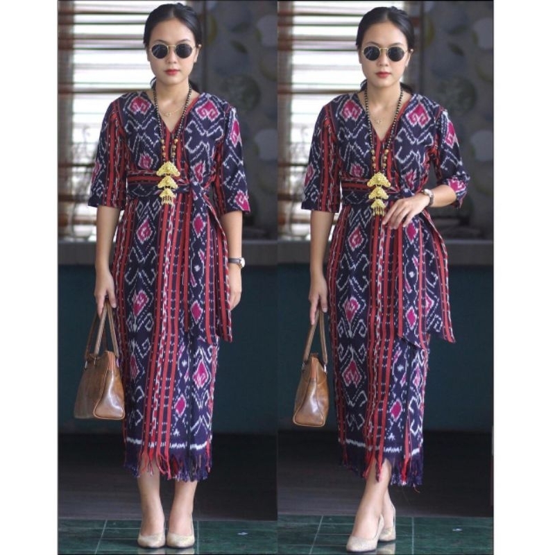 Jual Dress tenun nusantara dress tenun jepara dress Maluku dress wanita dress viral dress pesta ...