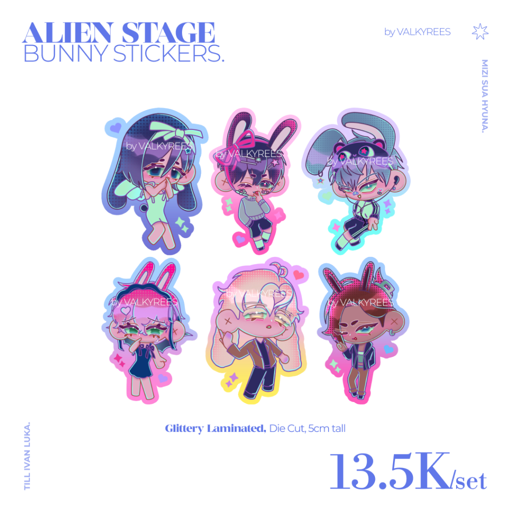 Jual ALIENSTAGE ALNST STICKER SET | HYUNA LUKA IVAN TILL MIZI SUA ...