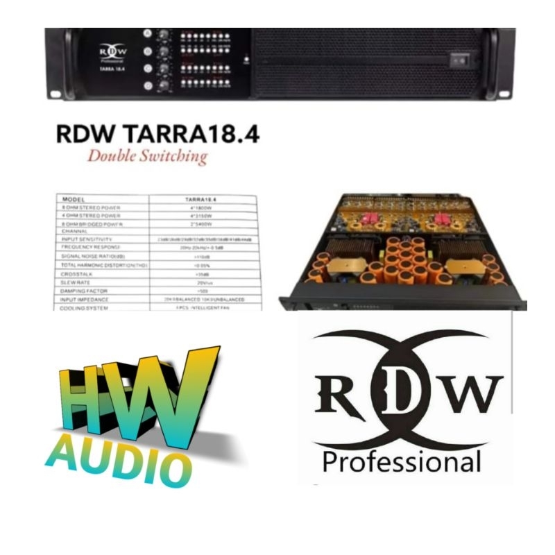 Jual POWER AMPLIFIER RDW TARRA 18.4 / 4 CHANNEL | Shopee Indonesia