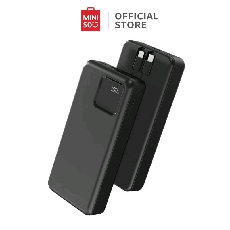Jual MINISO - Powerbank 20000 mAh with Cable Charger | Shopee Indonesia