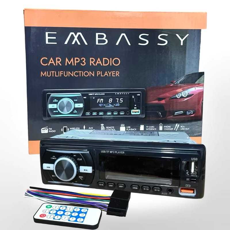Jual Single din Embassy usb Bluetooth mp3 aux radio Body Besar | Shopee ...
