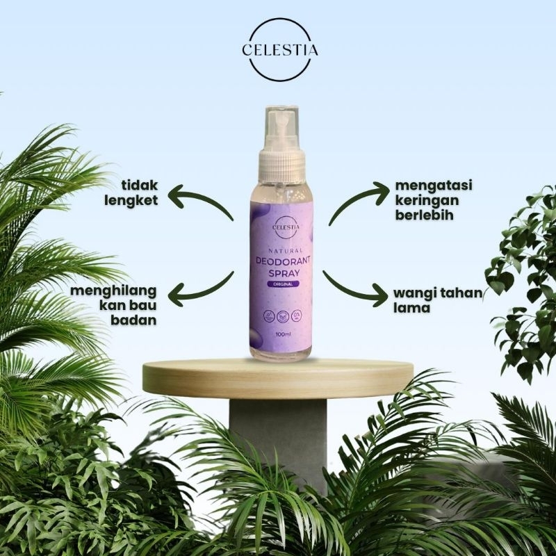 Jual Celestia Deodorant Spray Tawas 100 Ml | Shopee Indonesia