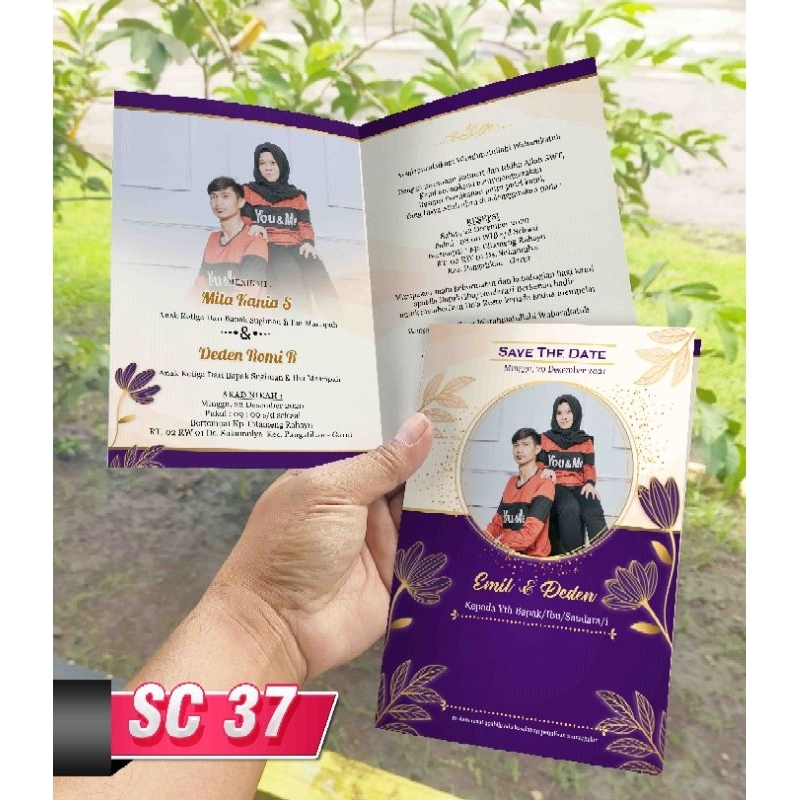 Jual cetak undangan pernikahan full color glossy elegan | Shopee Indonesia