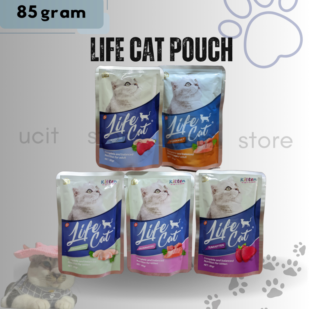 Jual LIFE CAT Pouch Kitten Adult 85grAM "Wet Food Cat / makanan kucing ...