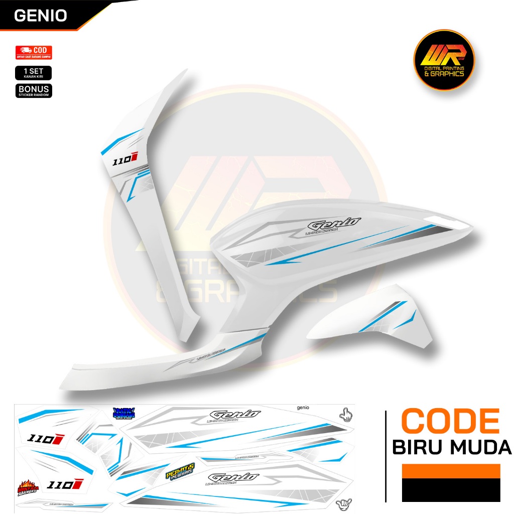 Jual Striping Genio Simpel Lis Garis New Bahan Bening Variasi Sticker ...
