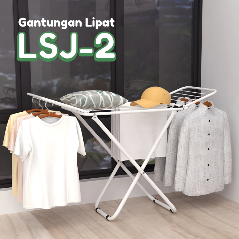 Jual Jemuran Handuk Pakaian Lipat Minimalis Rak Jemuran Handuk Lipat ...