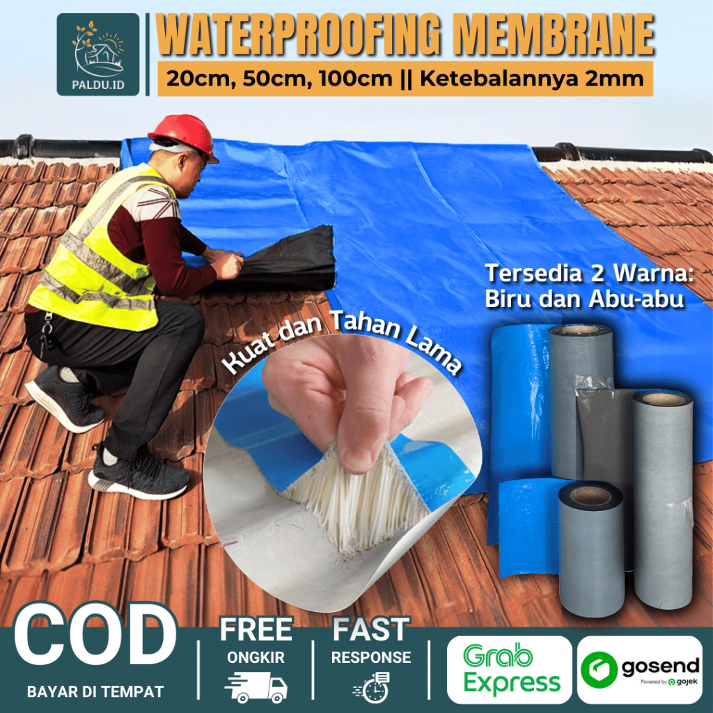 Jual COD Waterproofing Membrane Lakban Anti Bocor Pelapis Atap Bocor ...