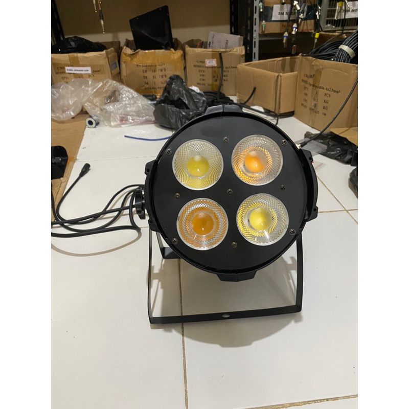 Jual Lampu Fresnel 4LED COB empat mata 200w Sorot Panggung Kontrol Suara DMX512 Cahaya Hangat ...