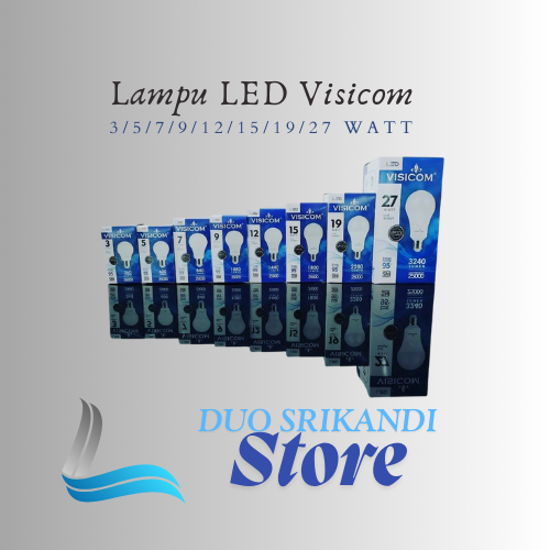 Jual LAMPU LED VISICOM Bulb 3W, 5W, 7W, 9W,12W, 15W, 19W, 27W - Garansi 1 Tahun | Shopee Indonesia