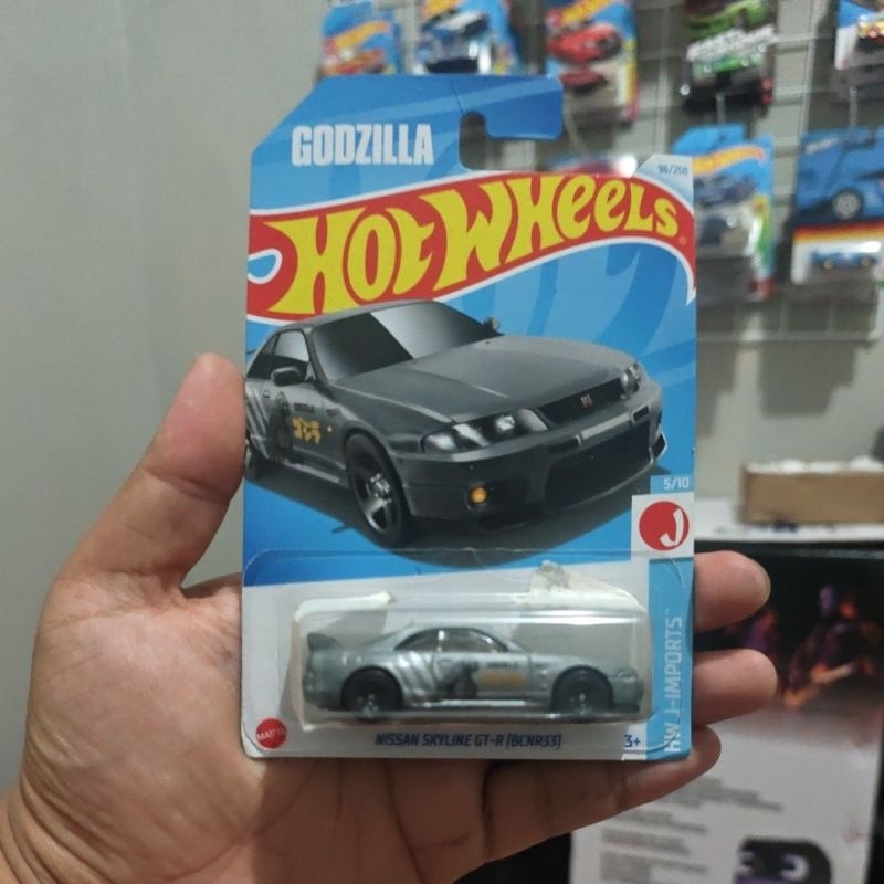 Jual Hot Wheels Nissan Skyline GT-R (BNR33) R33 Godzilla Abu | Shopee ...